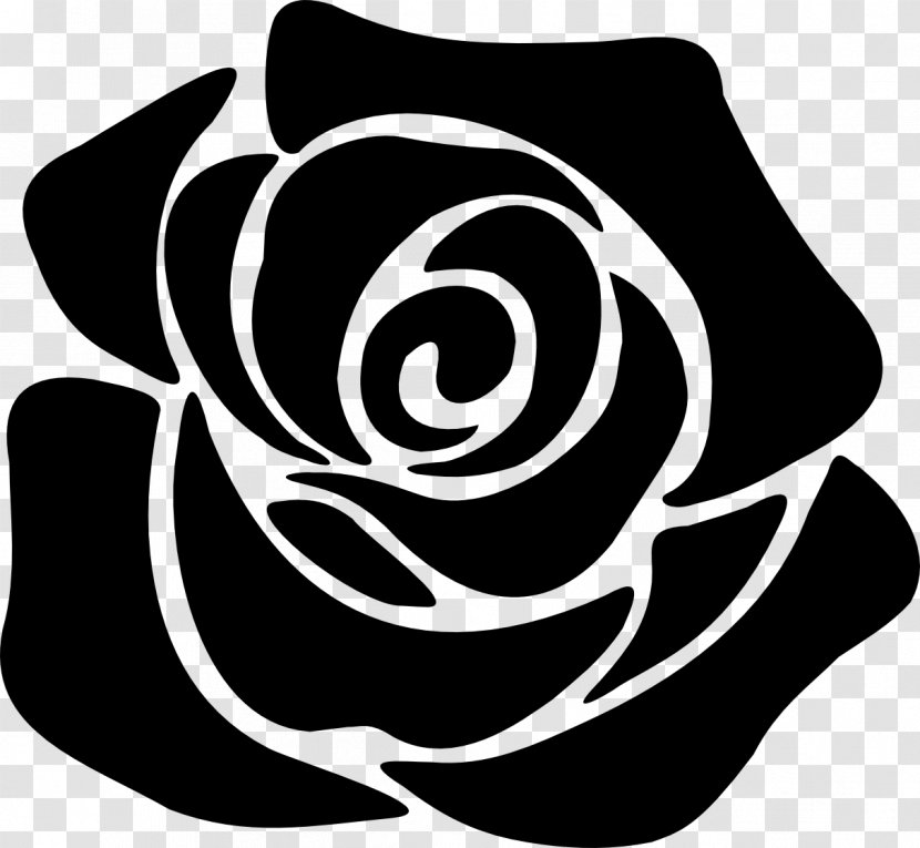 Silhouette Clip Art Rose Template Cricut Transparent PNG