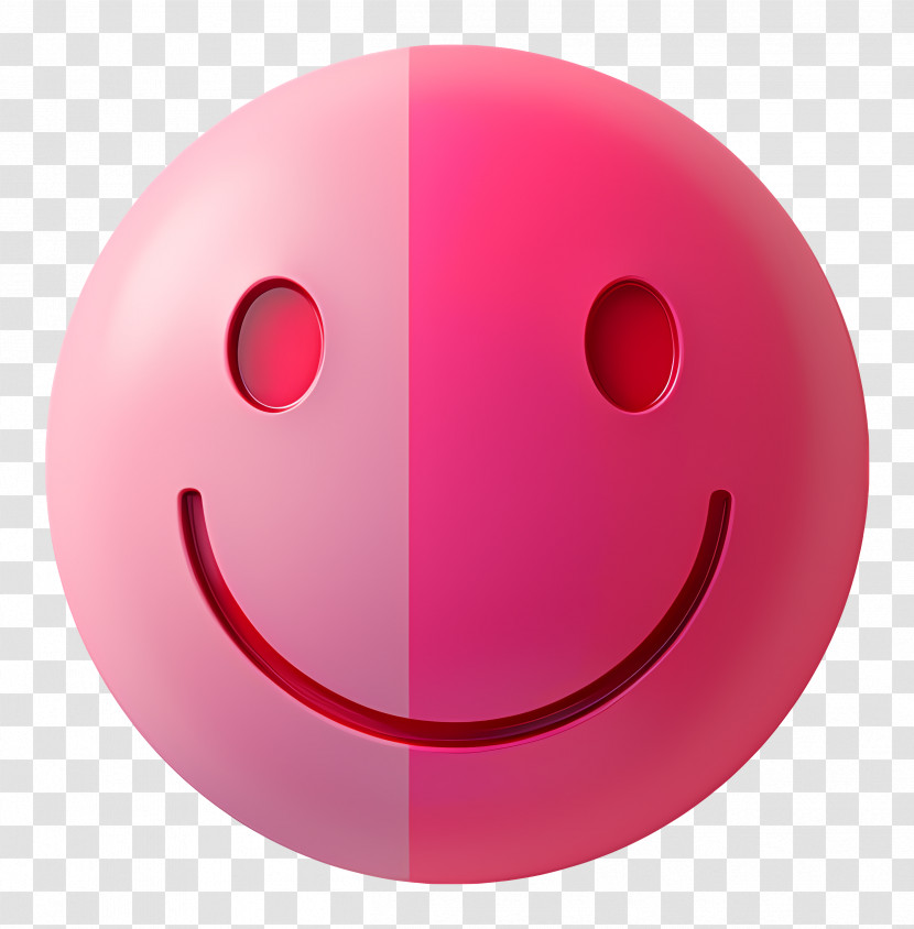 Smiley Face - Pink Smiley Face Emoji Transparent PNG